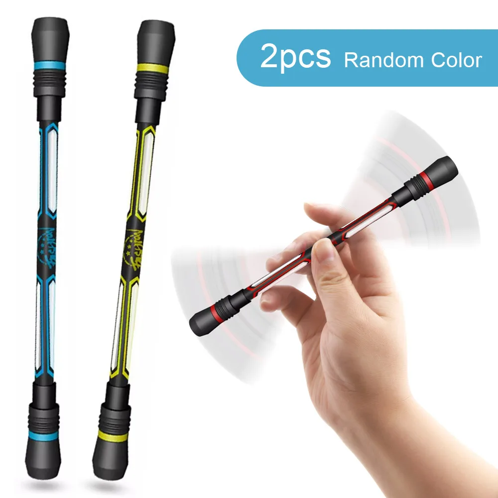 2Pcs-Rotating-Pen-Spinning-Handle-Hand-Fidget-Spinner-Children-Adults ...