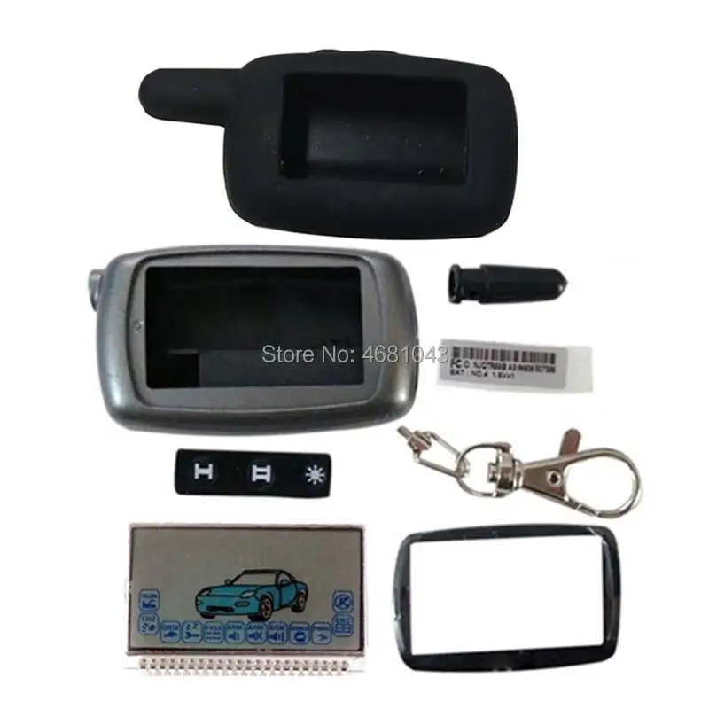 A6 LCD display Screen + Keychain Case + Silicone Cover for Russia Car ...