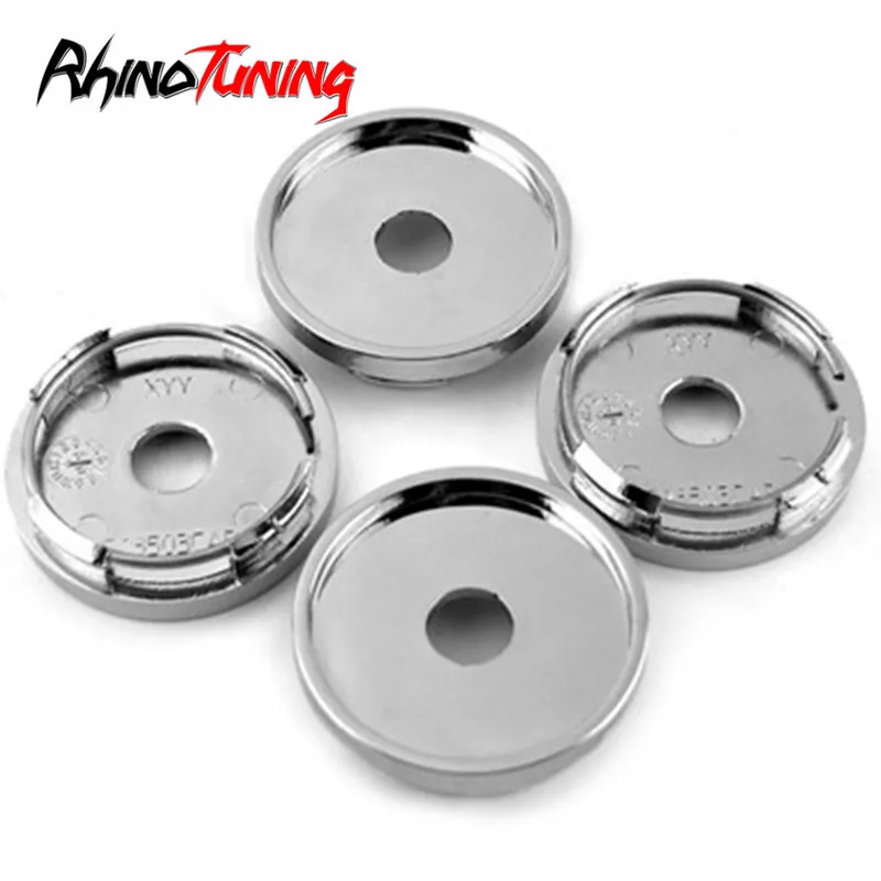 4pcs 50mm 46mm Car Wheel Center Rims Hub Caps Chrome Silver Universal ...