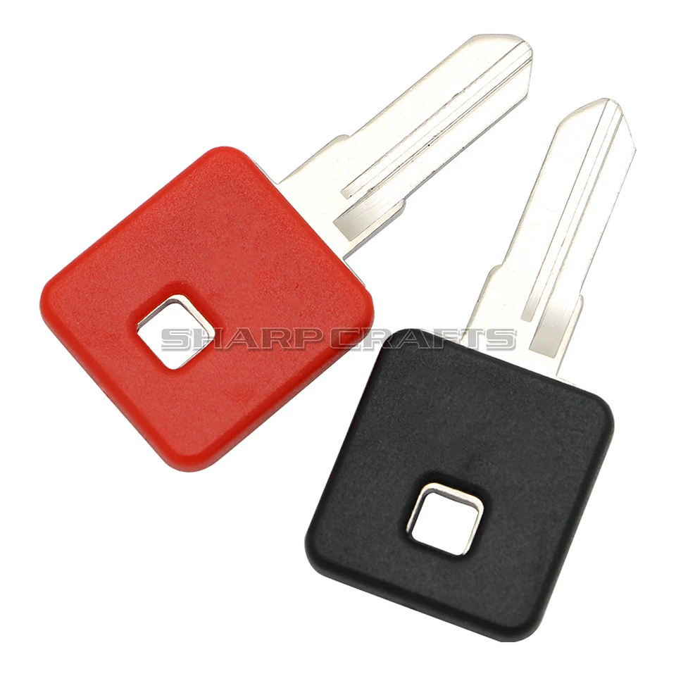 Motorcycle Black Blank Key Uncut Blade For Harley Sportster XL883 883C ...