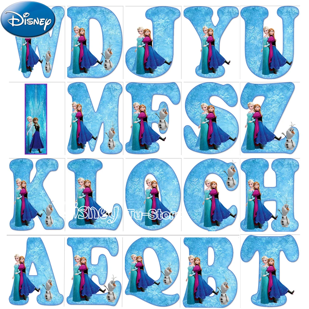Disney Frozen Letters Font