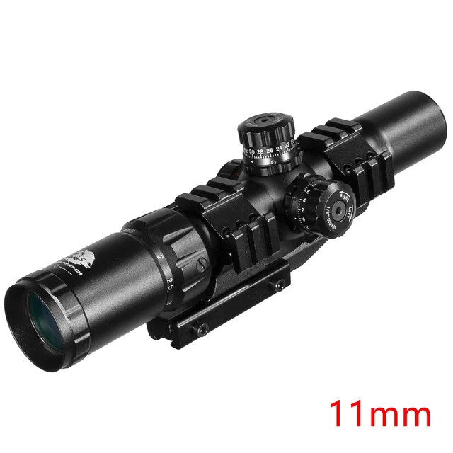 FIRE WOLF 1.5-4X30 Hunting Tactical Optical Rifle Scope with Red Green ...