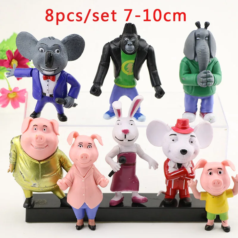 TV & Movie Character Toys 6 Sing Movie Cartoon Buster Moon Ash Mike ...