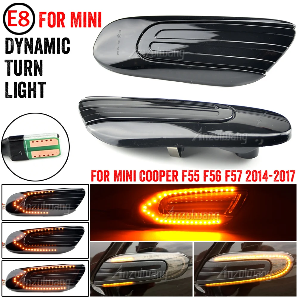For-Mini-Cooper-F56-F57-Dynamic-Led-Side-Repeater-Indicator-Lights-For ...