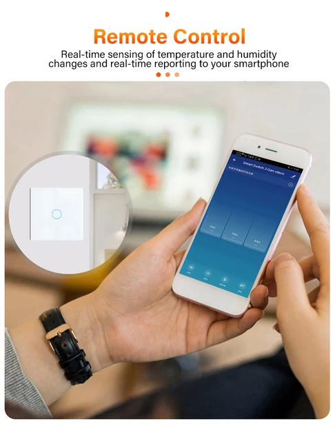 3-Way Switch Lighting Parts 2 Gang Wi-Fi Smart Light Switch ...