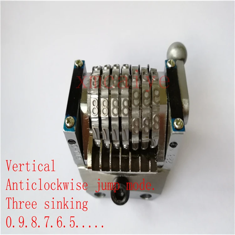 Máquina De Numeração Vertical Gto Dígitos Mariposa Salto 0987654 Lados 22.3