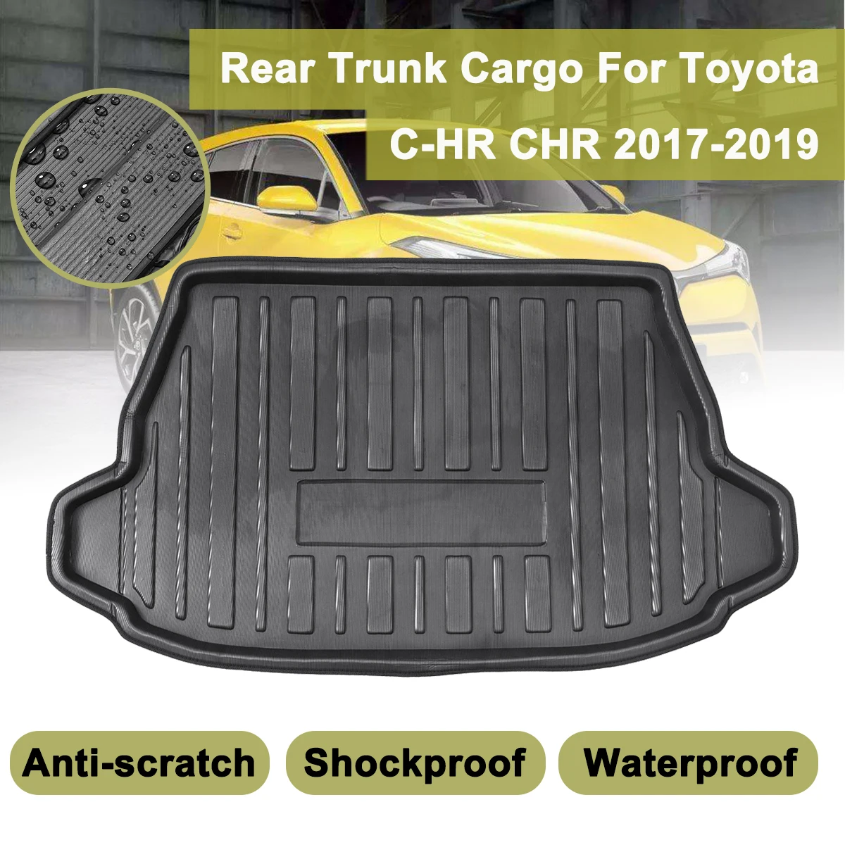 Boot-Mat-For-Toyota-C-HR-CHR-2017-2018-2019-Rear-Trunk-Liner-Cargo ...