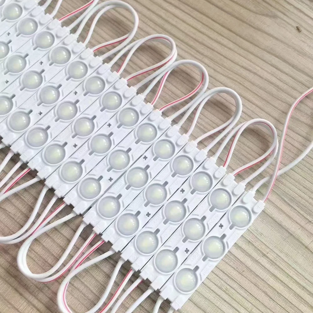 Super Bright 2835 LED Module Injection lens 3leds/piece 12V 160 Degree ...