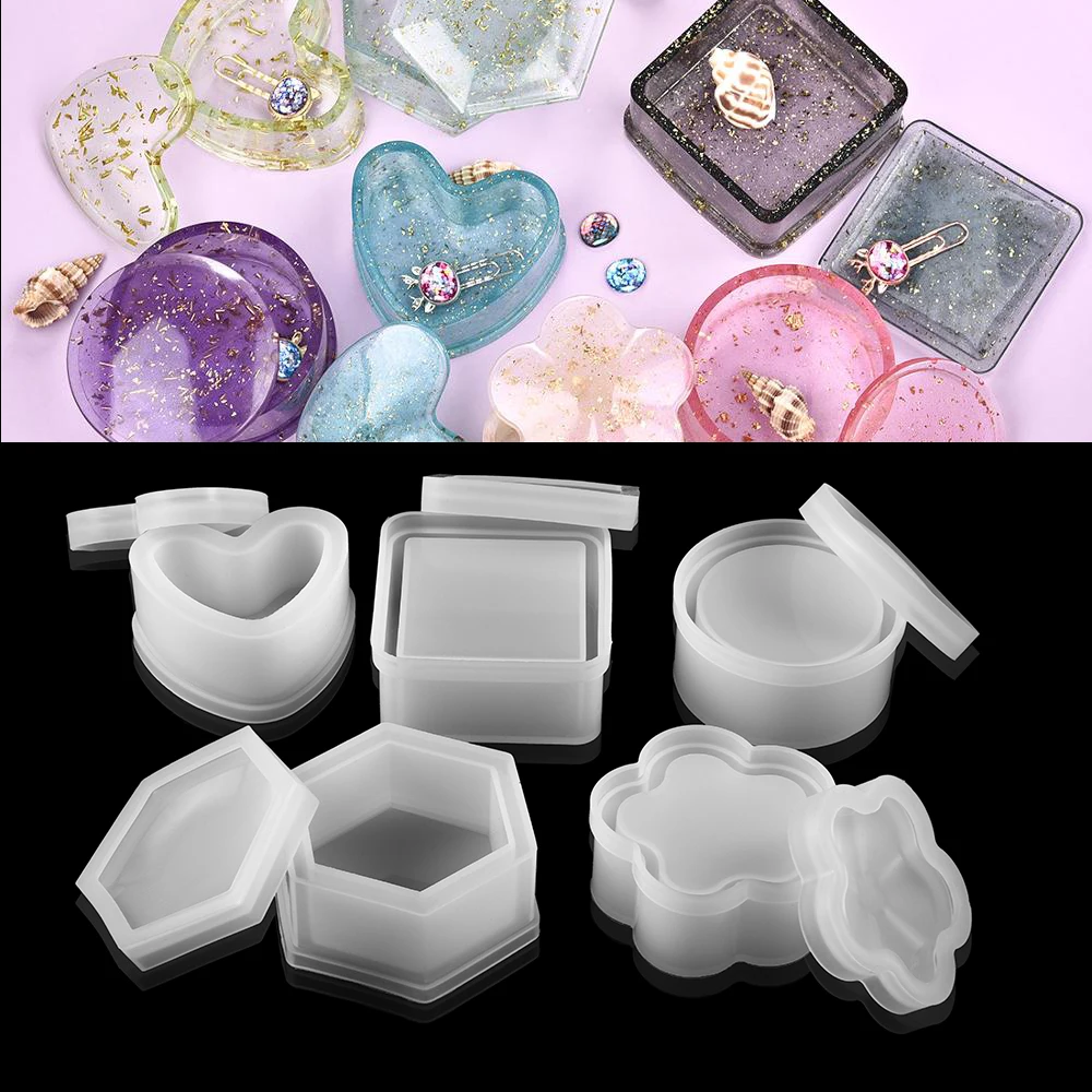 Round Silicone Mold Jewelry Box | Mold Jewelry Box Epoxy Resin ...