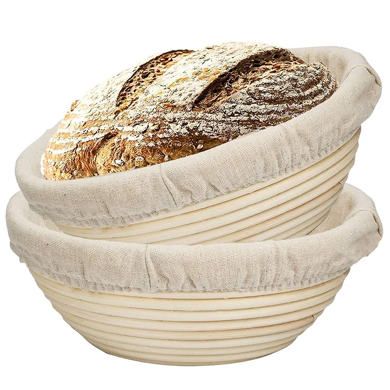 2 Packs 9 Inch Bread Proofing Basket Baking Dough Bowl Gifts for Bakers ...