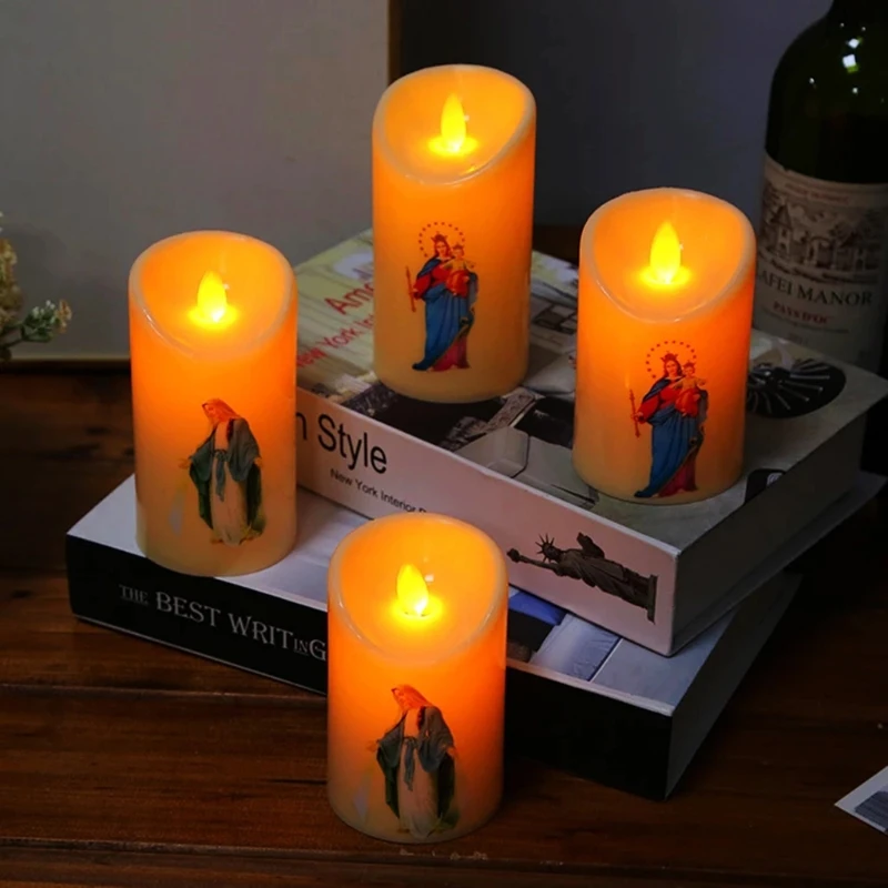 E8BD-Jesus-Christ-Candle-Light-Christian-Catholic-Holy-Religious-Holy ...