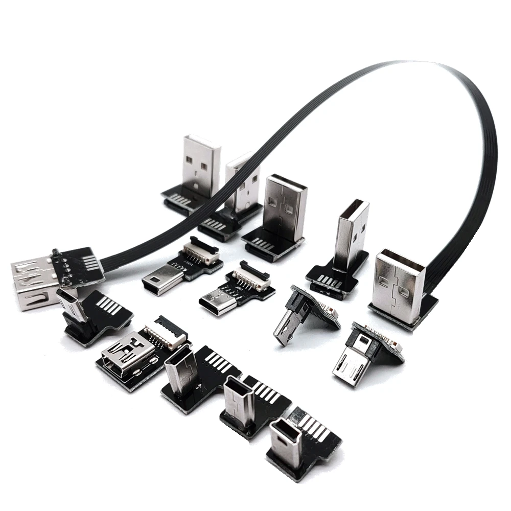 FPC-USB-Daten-Kabel-A-M-nnlich-zu-Micro-Mini-USB-5Pin-M-nnlichen-90 ...