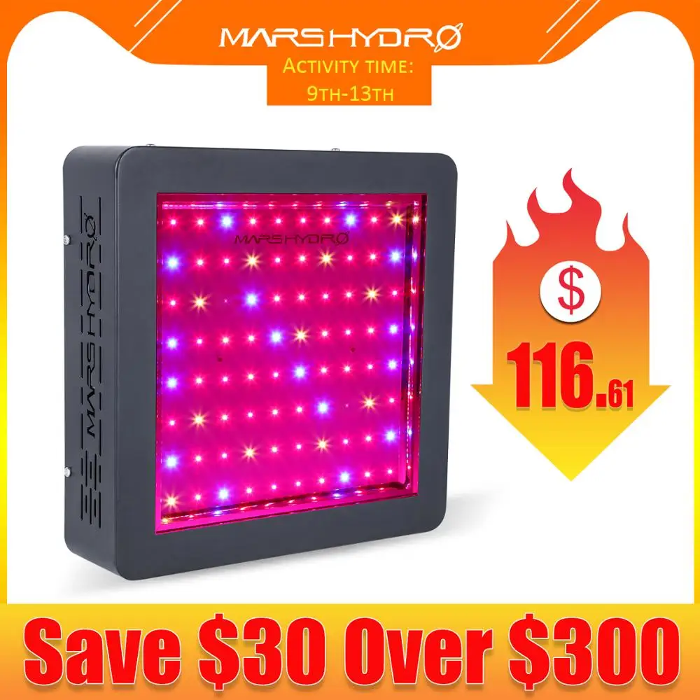 Mars Hydro LED Grow Light Mars II 400W Full Spectrum Panel Hydroponic ...