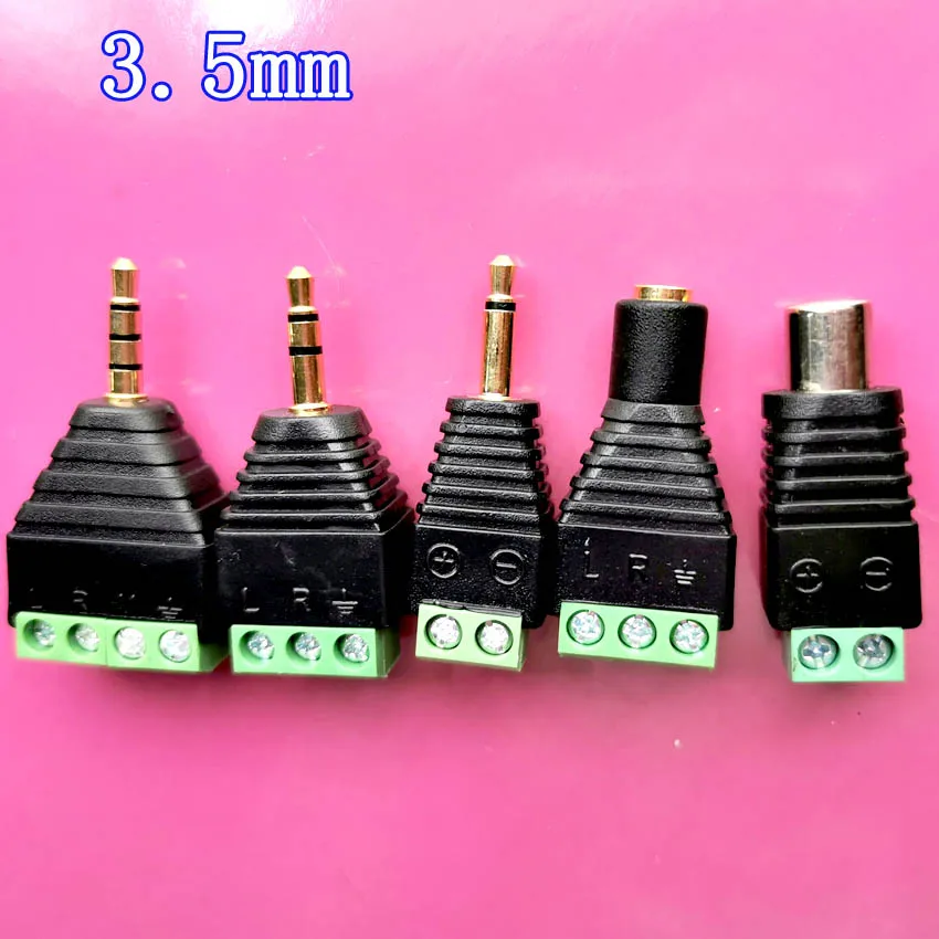 3pcs/Lot 3.5Jack 6.35mm Connector Stereo Adapter 3.5mm RCA Audio Mono ...