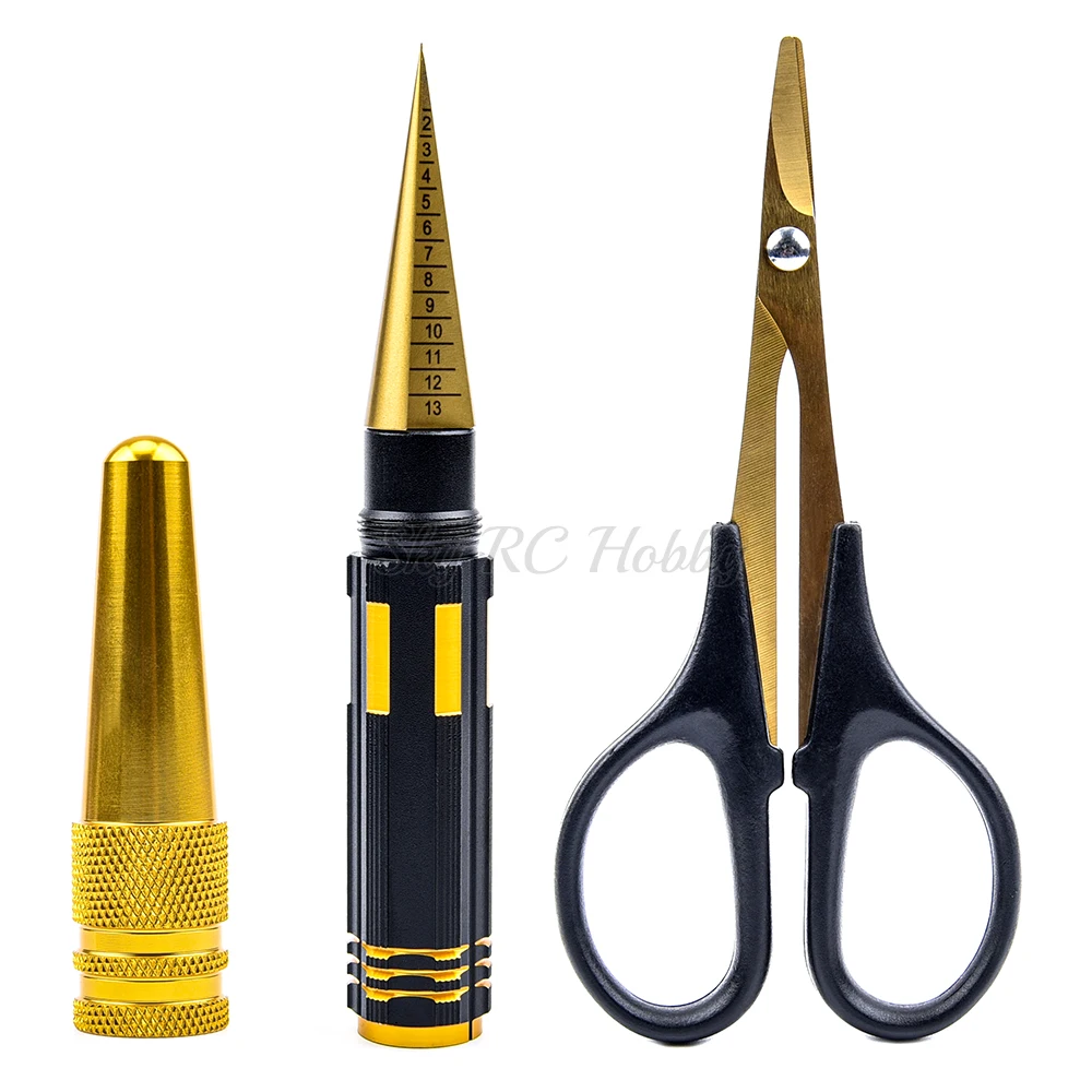 0-14mm Hole Puncher Reamer W/ Sleeve Curved Scissors Set Universal Tool ...