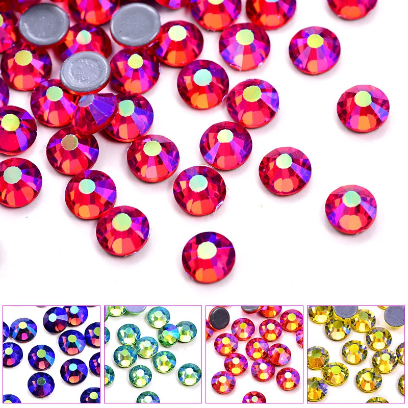 High-quality Colors Ab Dmc Hot Fix Rhinestones Crystal Ab Ss10 Flatback ...