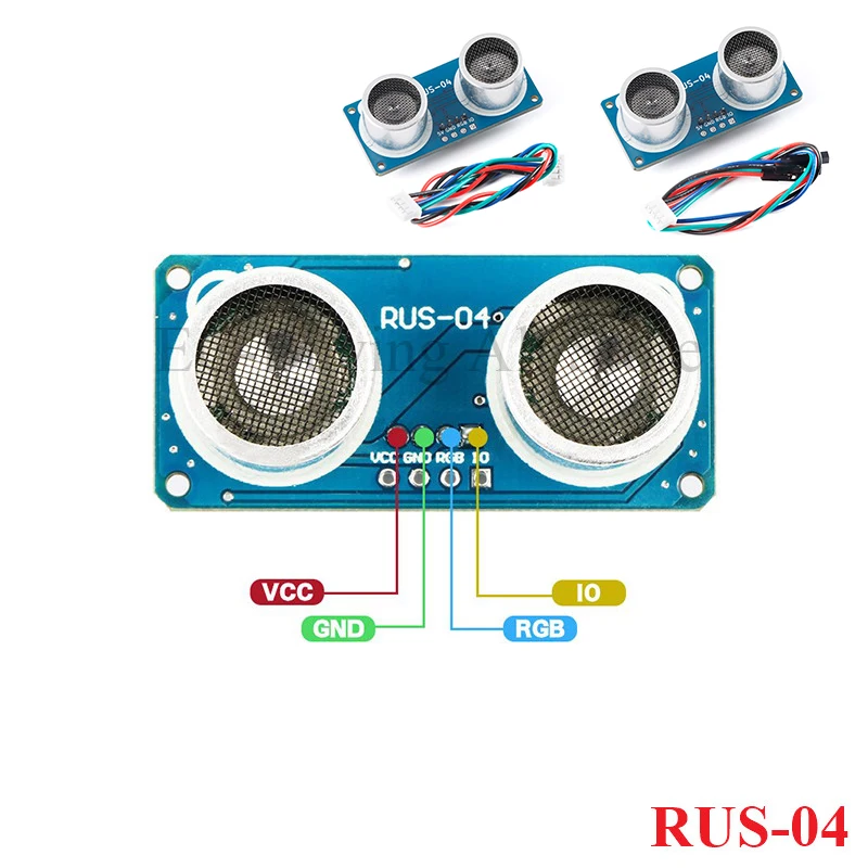 Rus-04 Ultrasonic Module With Rgb Light Distance Ranging Sensor ...