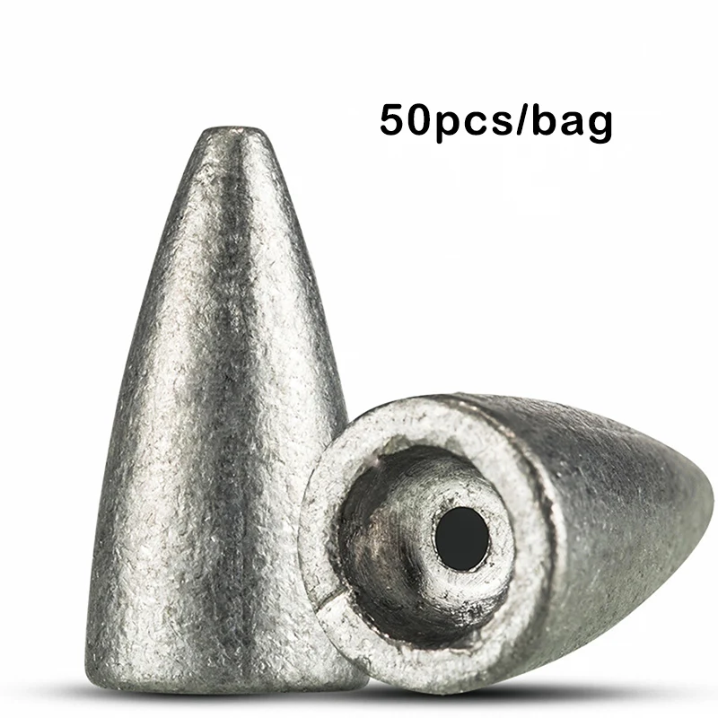 Bullet Shaped Metal Weight 1.8g 2.5g 3.5g 5g 7g 10g 14g 20g 50pcs Metal ...