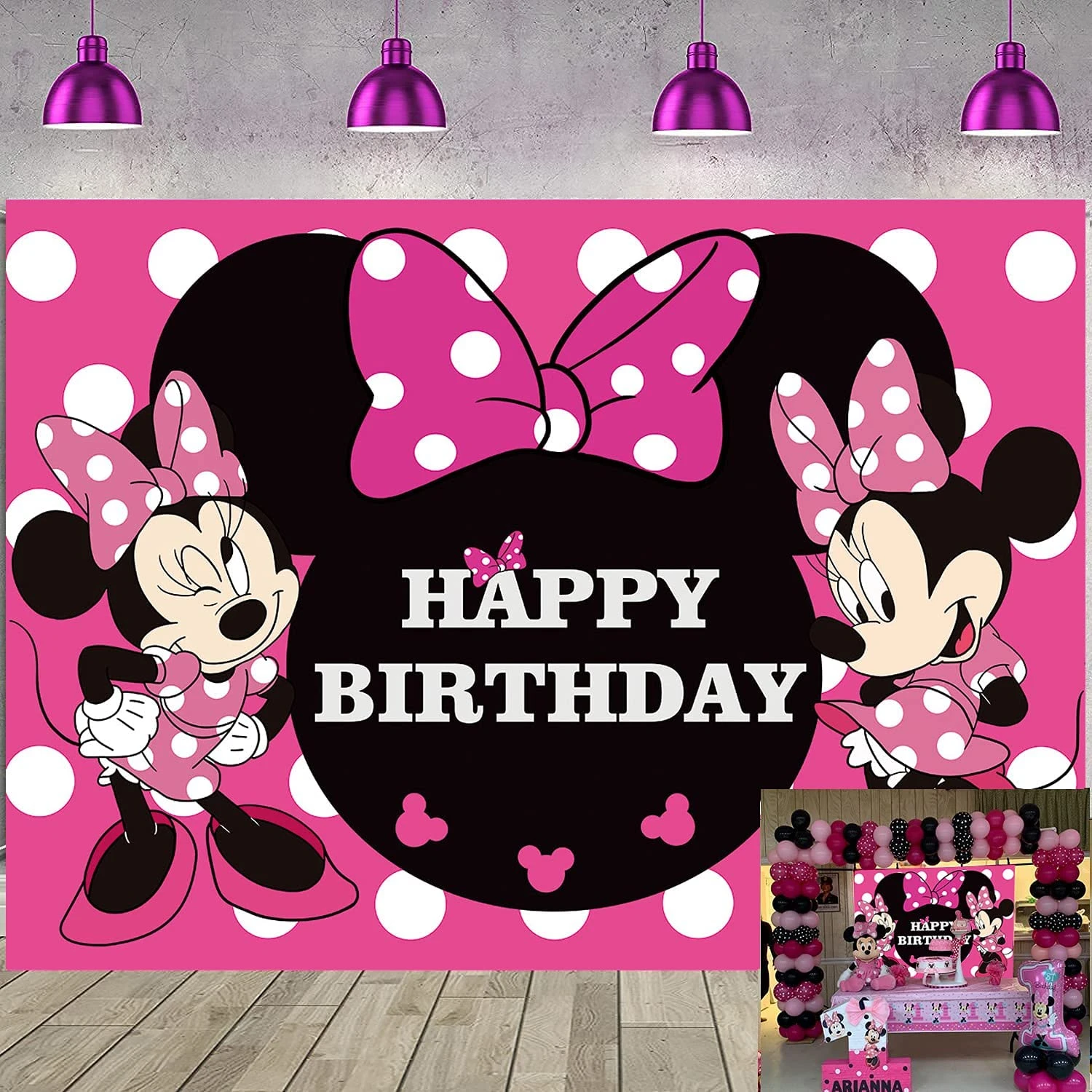 Minnie Mouse Happy Birthday Background