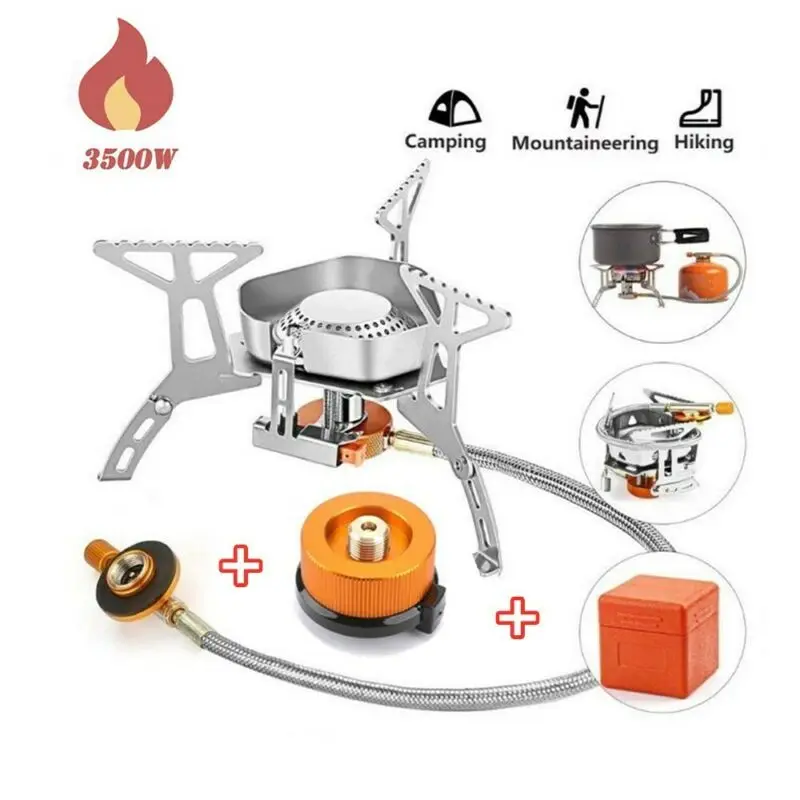 Windproof Gas Stove Foldable Split Burner with Gas Conversion Head ...