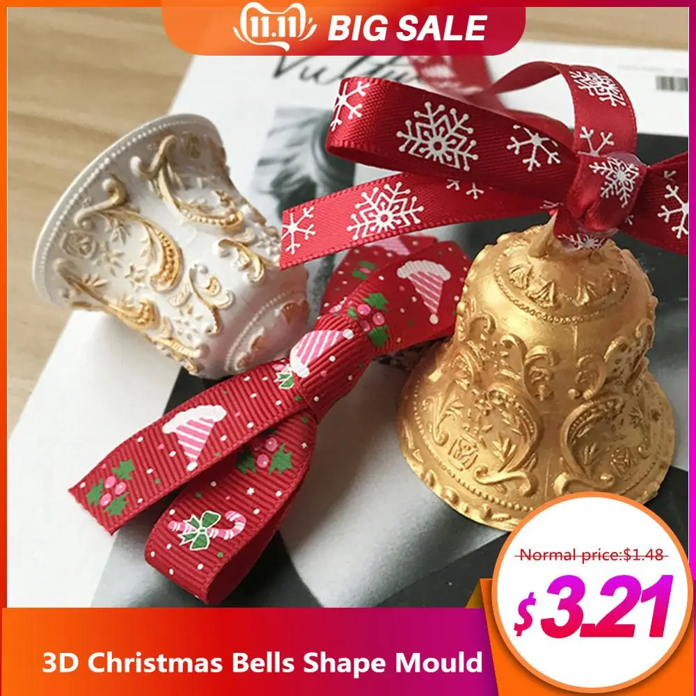 3D-Christmas-Bells-Shape-Mould-Aroma-Candle-Gypsum-Mold-Decoration ...