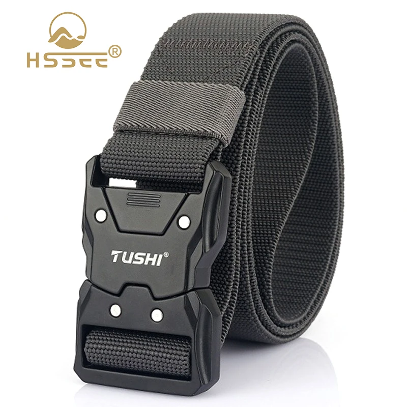 Hssee Official Genuine 2021 Men's Elastic Tactical Belt Hard Alloy Anti ...