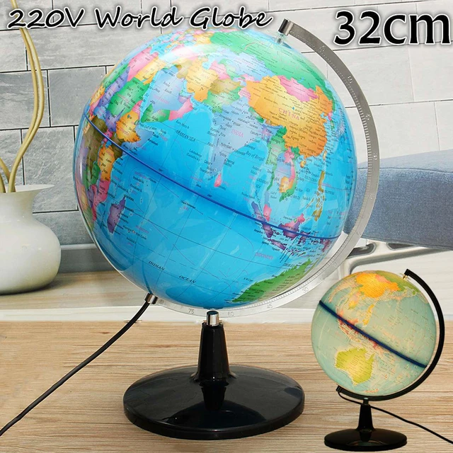 32cm Led Globe Earth World Map Ball Lamp Lighting Office, 44% OFF