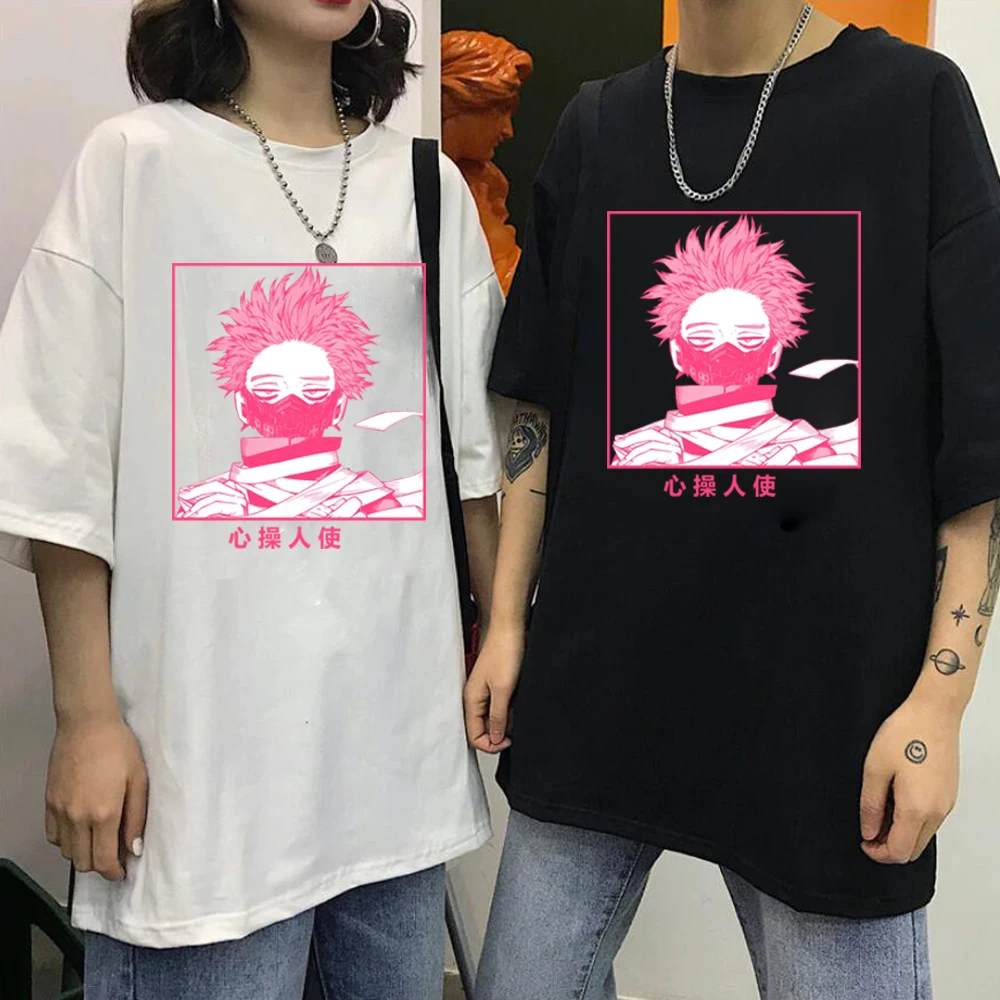 2021 Anime My Hero Academia Shinso Hitoshi Casual Short Sleeve Hip Hop ...
