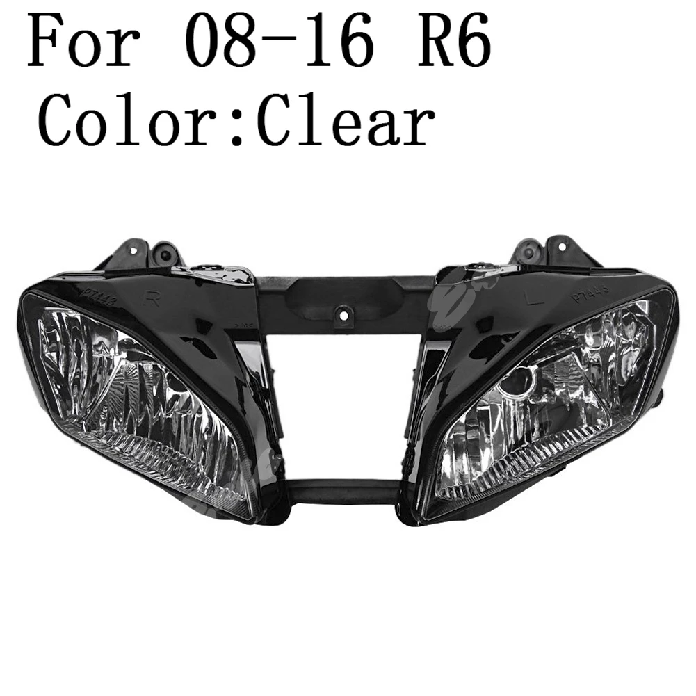 Motorcycle Front Headlight Lamp Assembly For Yamaha YZF R6 2008 2009 ...