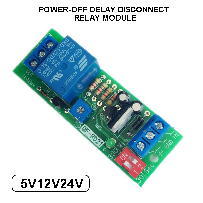 Timer Module Time Delay Relay Controller Board 5V 12V 24V Switch ...