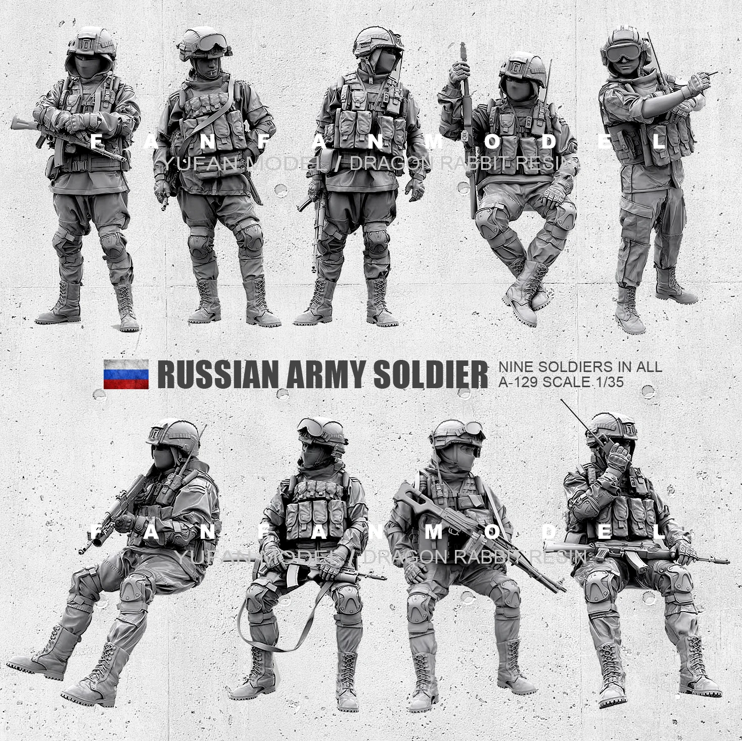 1-35-50mm-Resin-Figure-Kits-Russian-Modern-Special-Forces-soldier-self ...