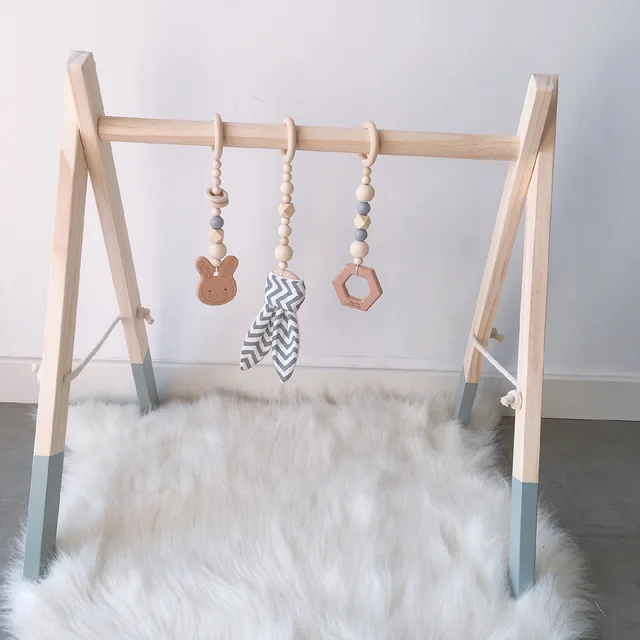 Baby Wooden Play Gym DIY Foldable Activity Frame Kids Room Decor ...