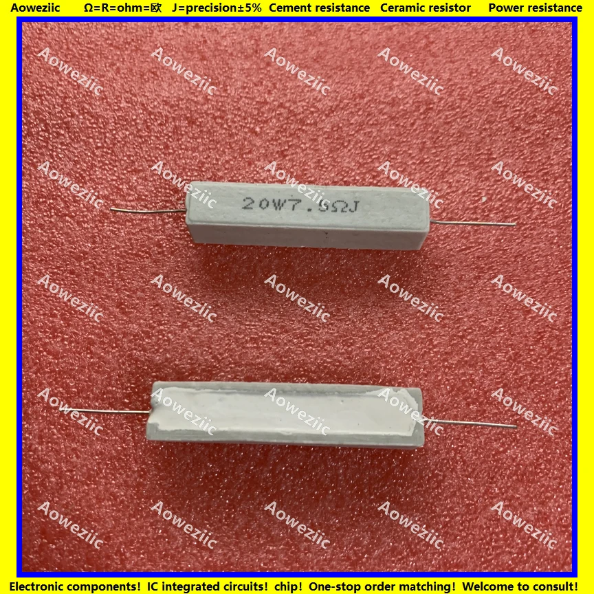10pcs Rx27 Horizontal Cement Resistor 20w 7.5 Ohm 20w 7.5r 7.5rj ...