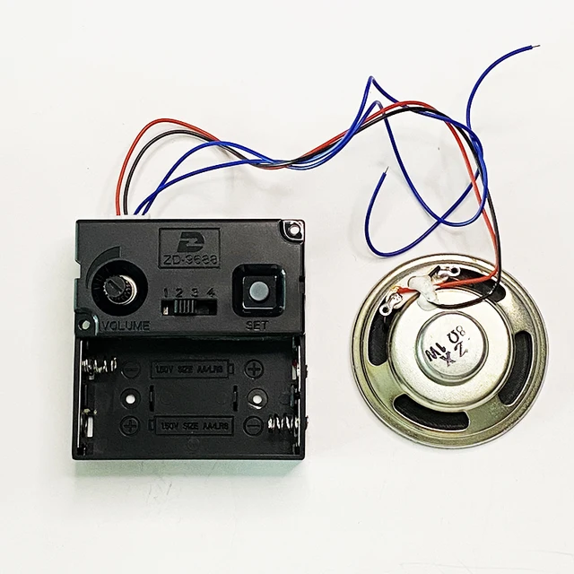 Music Chime Box With Horn Wall Clock Mechanism Clock Parts Melody Box ...