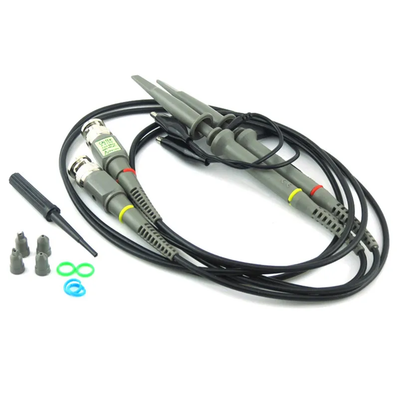 2Pcs-Oscilloscope-Probe-P6100-100MHz-1X-10X-Alligator-Clip-Test-Low ...