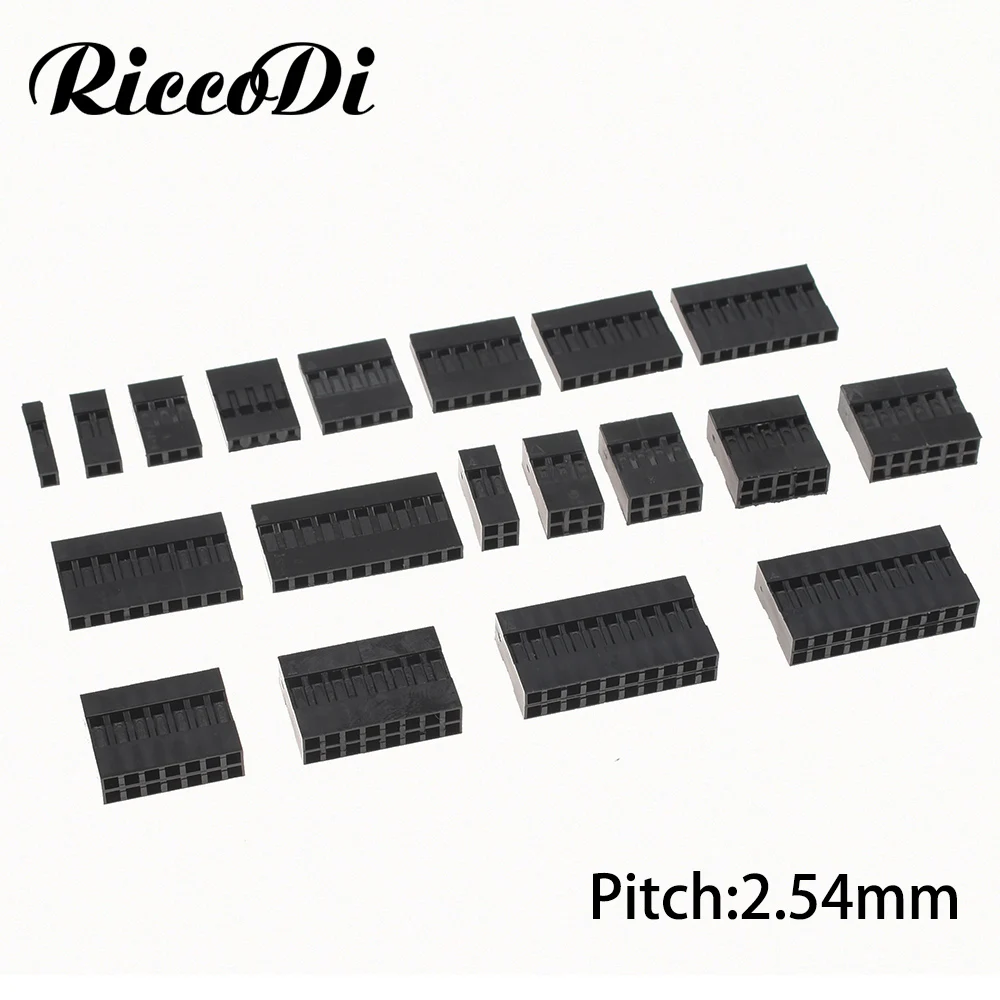 100PCS 2.54mm Dupont Connector 2.54 mm Single / Dual Row Plastic Shell ...