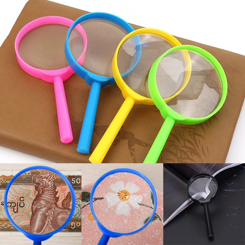 LOUPE OPTIQUE,rose red--Loupe à main 3X, loupe Portable, lentille en ...