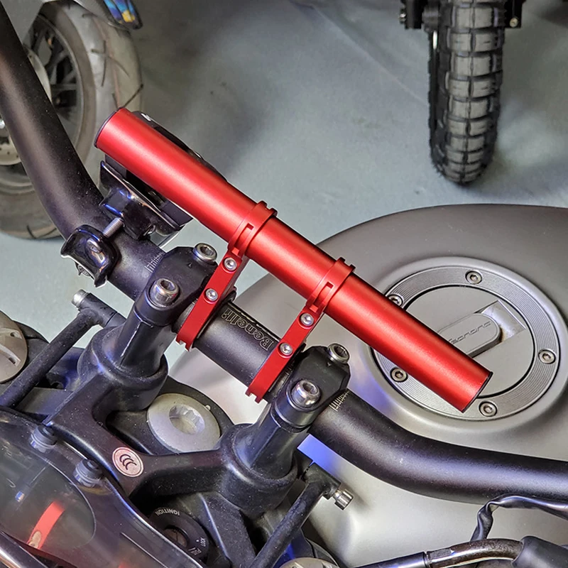 Guidon-de-moto-r-glable-en-aluminium-noir-barre-transversale-volant ...