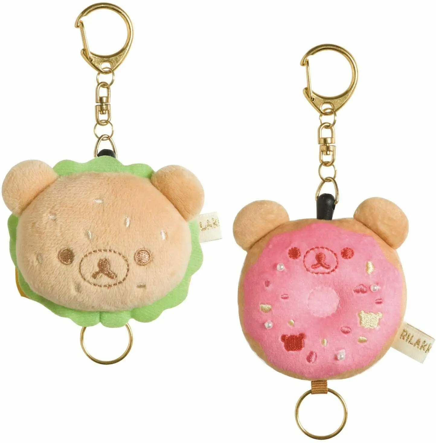 Rilakkuma Plush Keychains | Rilakkuma Plush Hamburger | Plush Stretch ...