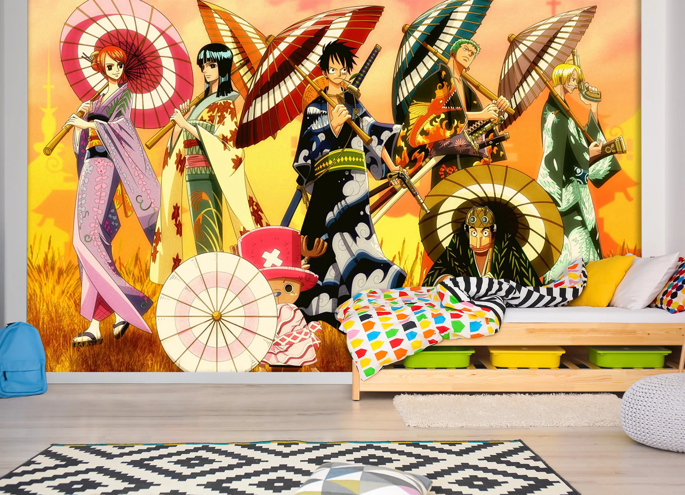 [Self Adhesive] 3D ONE PIECE 562 Japan Anime Wall Paper mural Wall ...