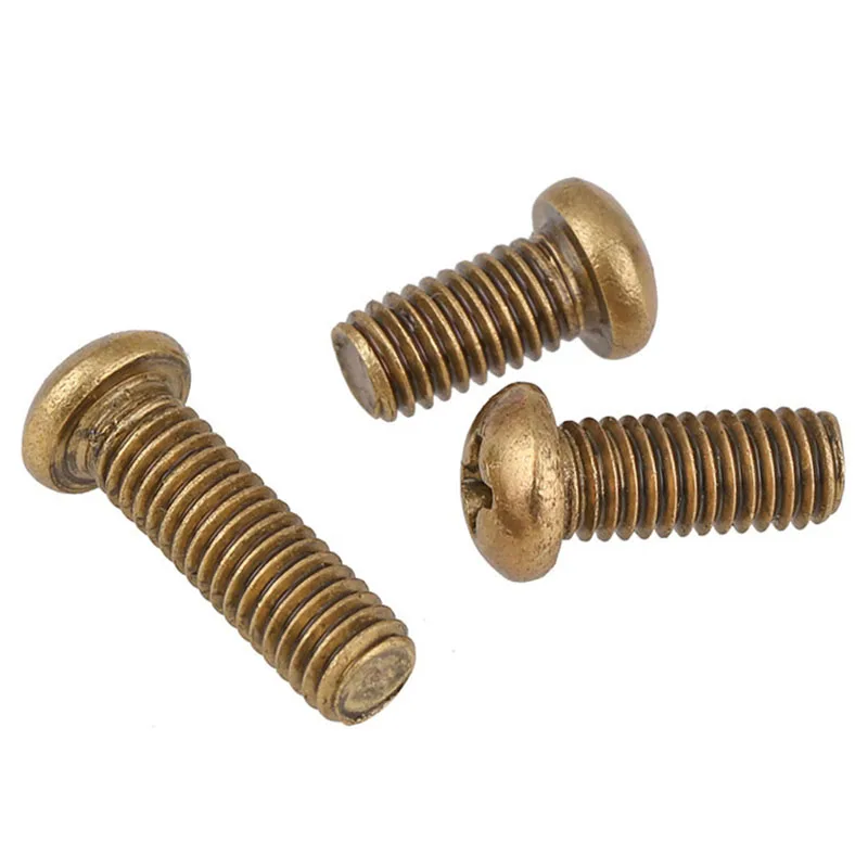 M2 M2.5 M3 Brass Round Head Cross Groove Screws Brass Phillips Cross ...