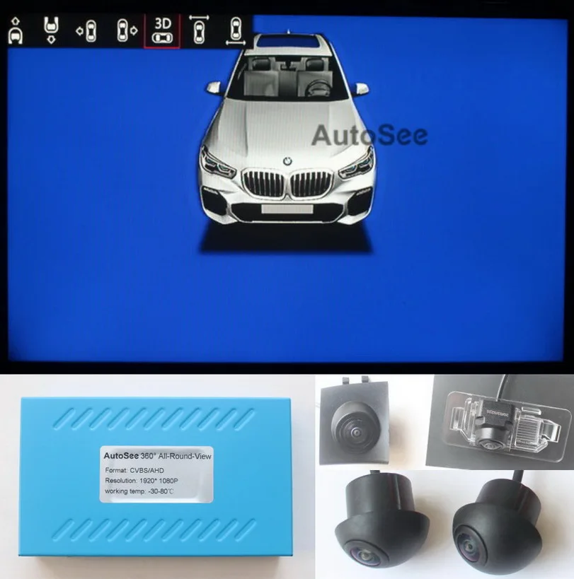For Bmw 5, 7 Series 360 Degree Birds Eye Surround View Camera Panoramic ...
