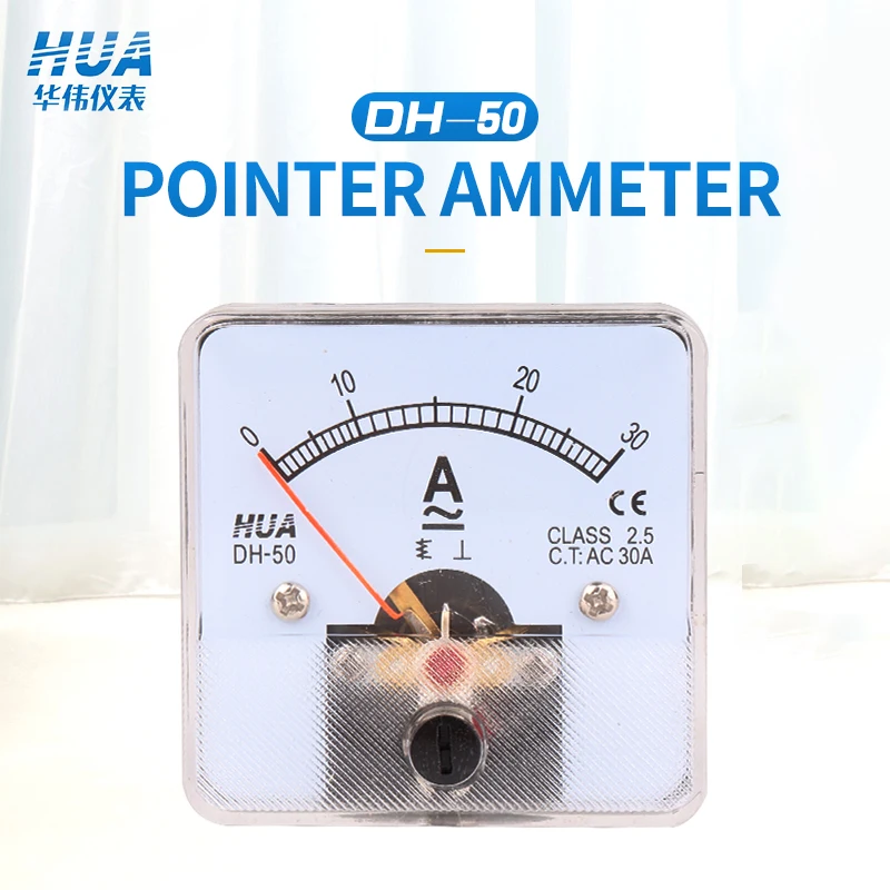 Dh-50 Ac Ammeter 1a 2a 3a 5a 10a 15a 20a 30a 50a Analog Pointer Meter ...