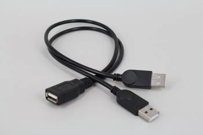 Cable de extensión USB 2,0 A macho A USB hembra 2, doble fuente de alimentación, divisor hembra ...
