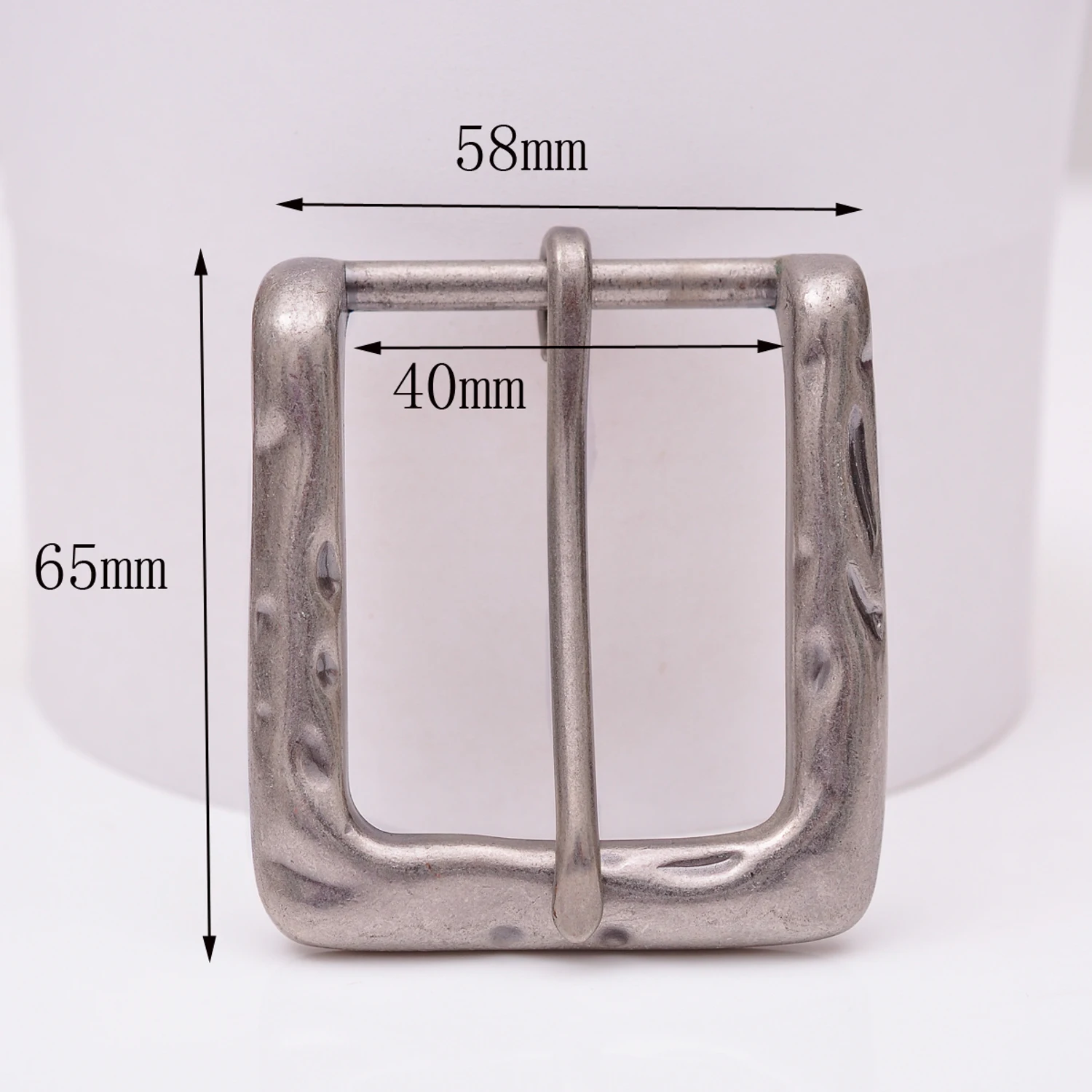 Mens Quality Heavy Solid Antique Silver Sturdy Prong Single Pin Metal ...