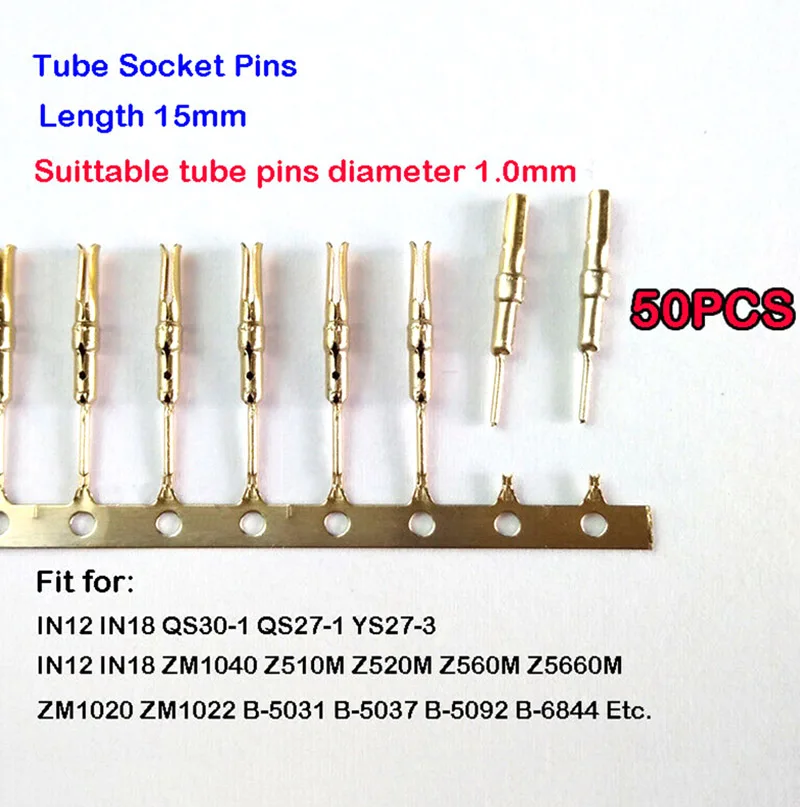 50PCS Nixie/VFD Tube Socket Pins 1mm Gold Plated IN 12 IN 18 IN 8 QS30 ...