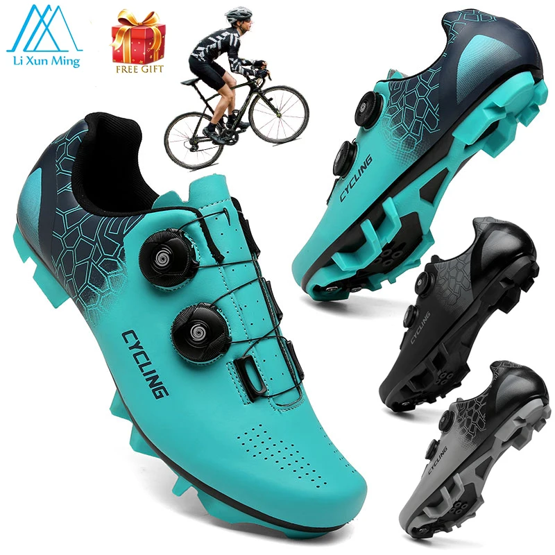 남녀공용 프로페셔널 Mtb 사이클링 신발 자동 잠금 야외 자전거 스포츠 신발 Spd 로드 바이크 신발 신규 등록사이클링