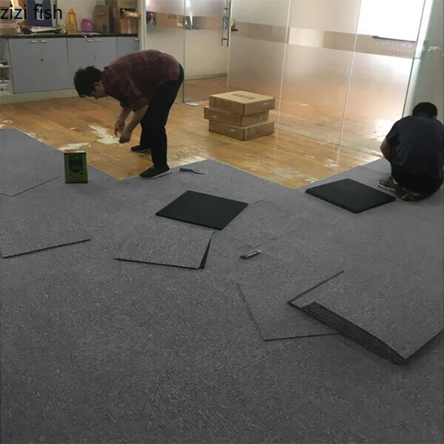 Yellow Carpet Tiles For Basement