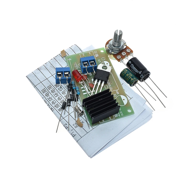 LM317 Adjustable Power Supply Kit Continuous Adjustable DC Power Supply ...