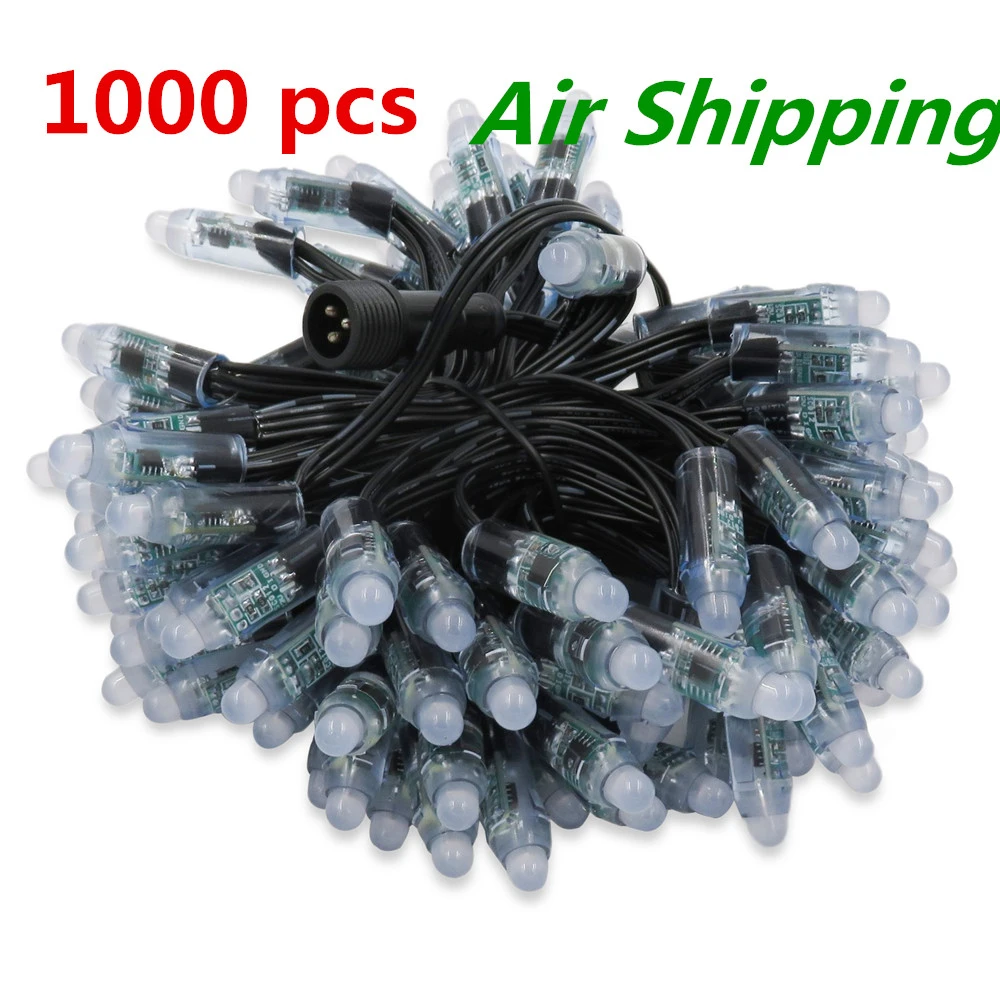 Free AIR Shipping 1000Pcs DC12V WS2811 Bullet Pixel BLACK Wire With Ray Wu/Xconnect Connectors ...